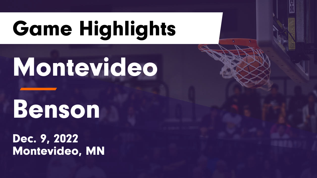 Montevideo vs Benson Game Highlights - Dec. 9, 2022 - Montevideo High ...