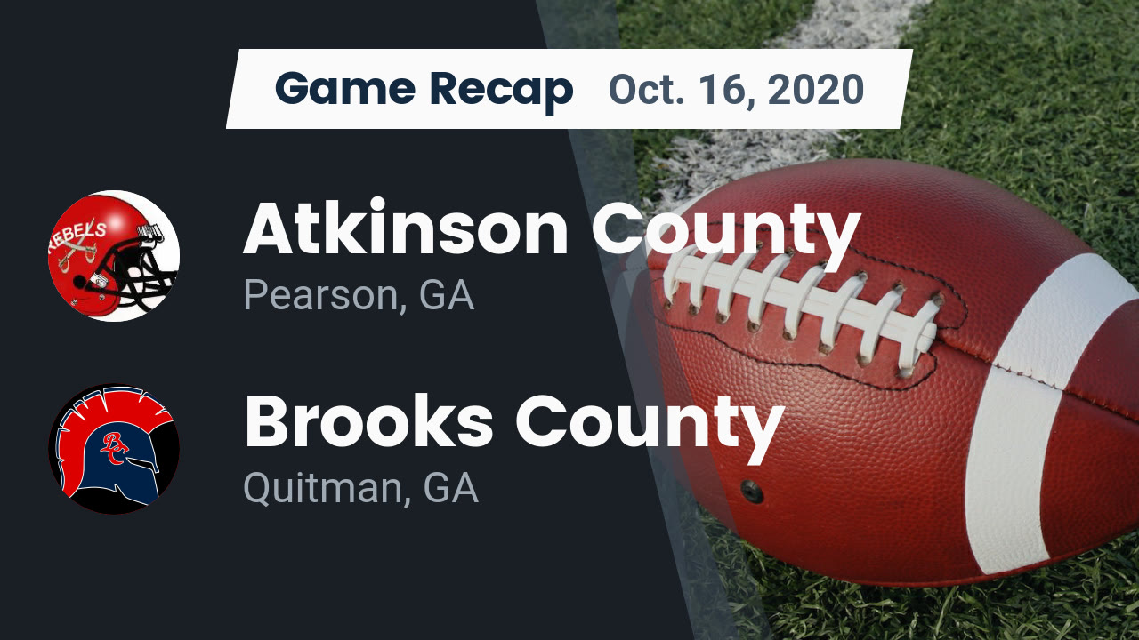 Recap: Atkinson County vs. Brooks County 2020 - Atkinson County ...