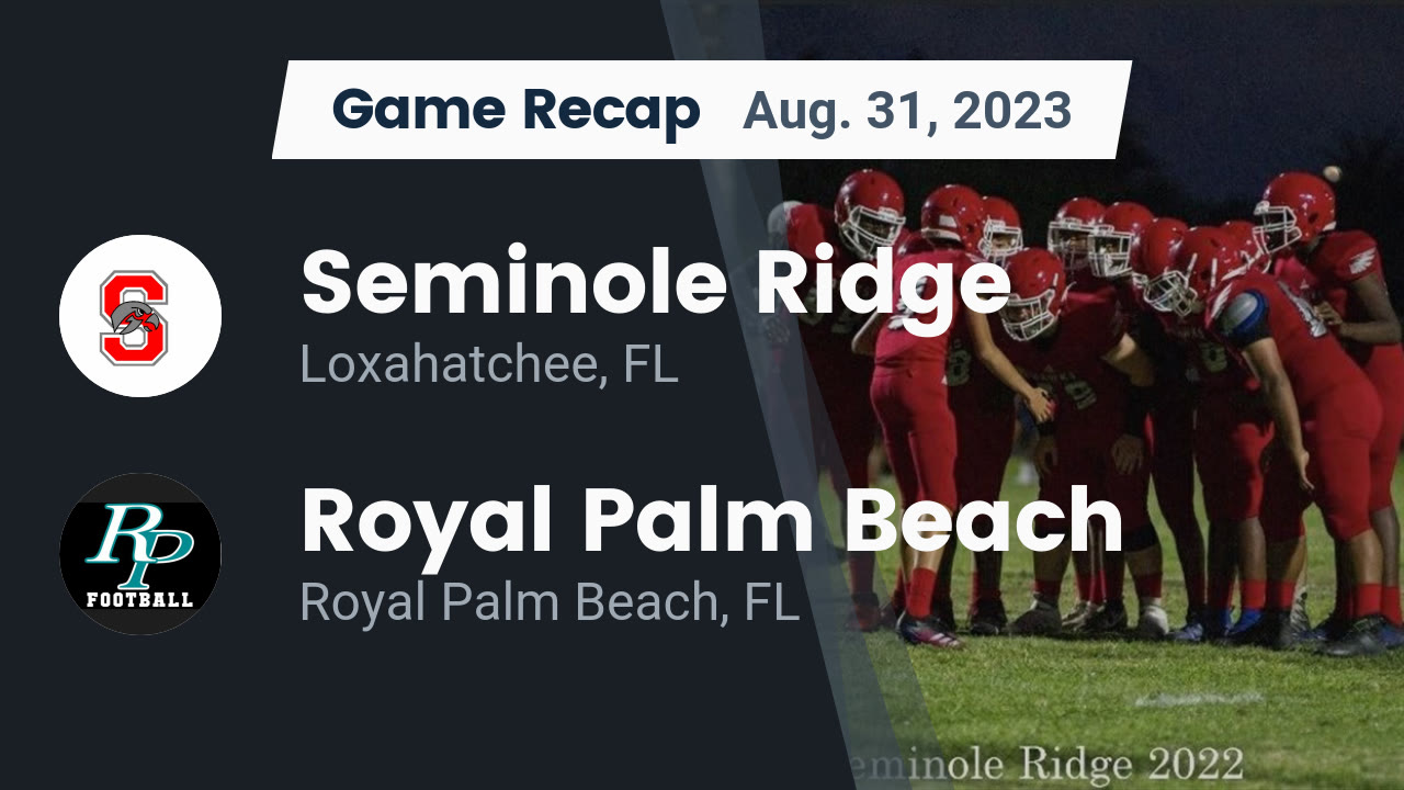 Seminole Ridge (Loxahatchee, FL) High School Sports - Football ...