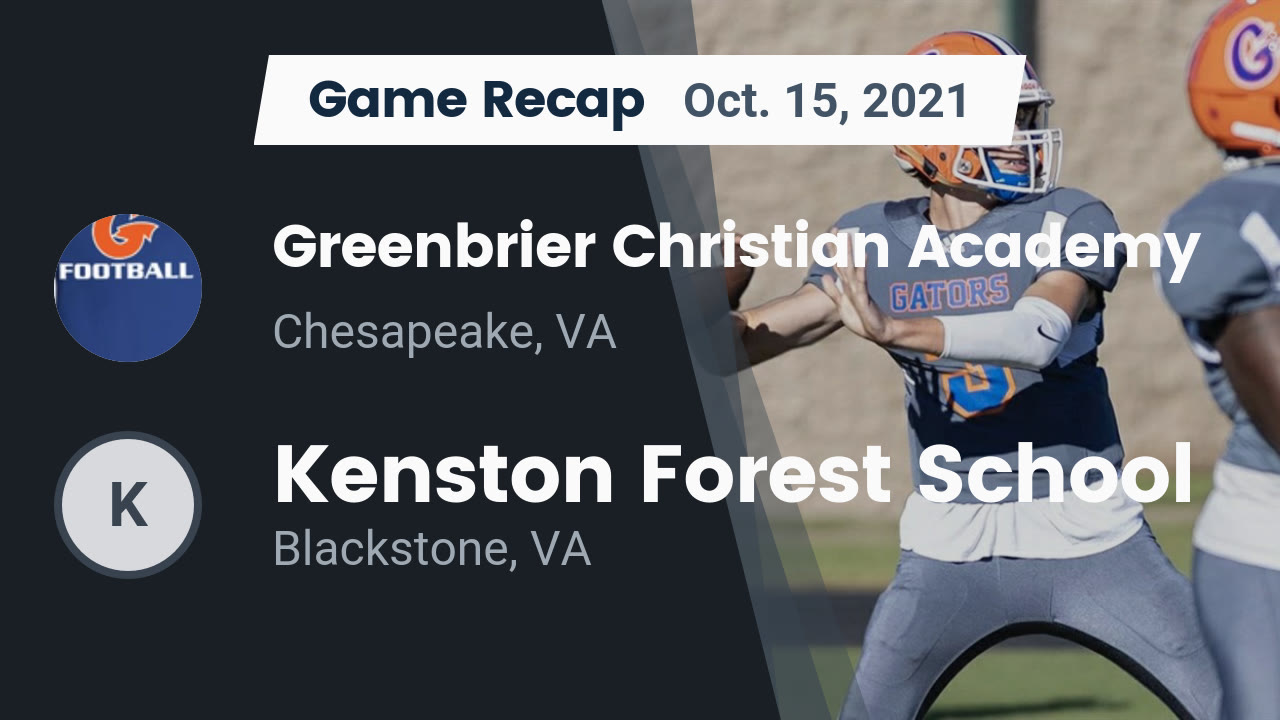 Videos - Greenbrier Christian Academy Gators (Chesapeake, VA) Varsity Football