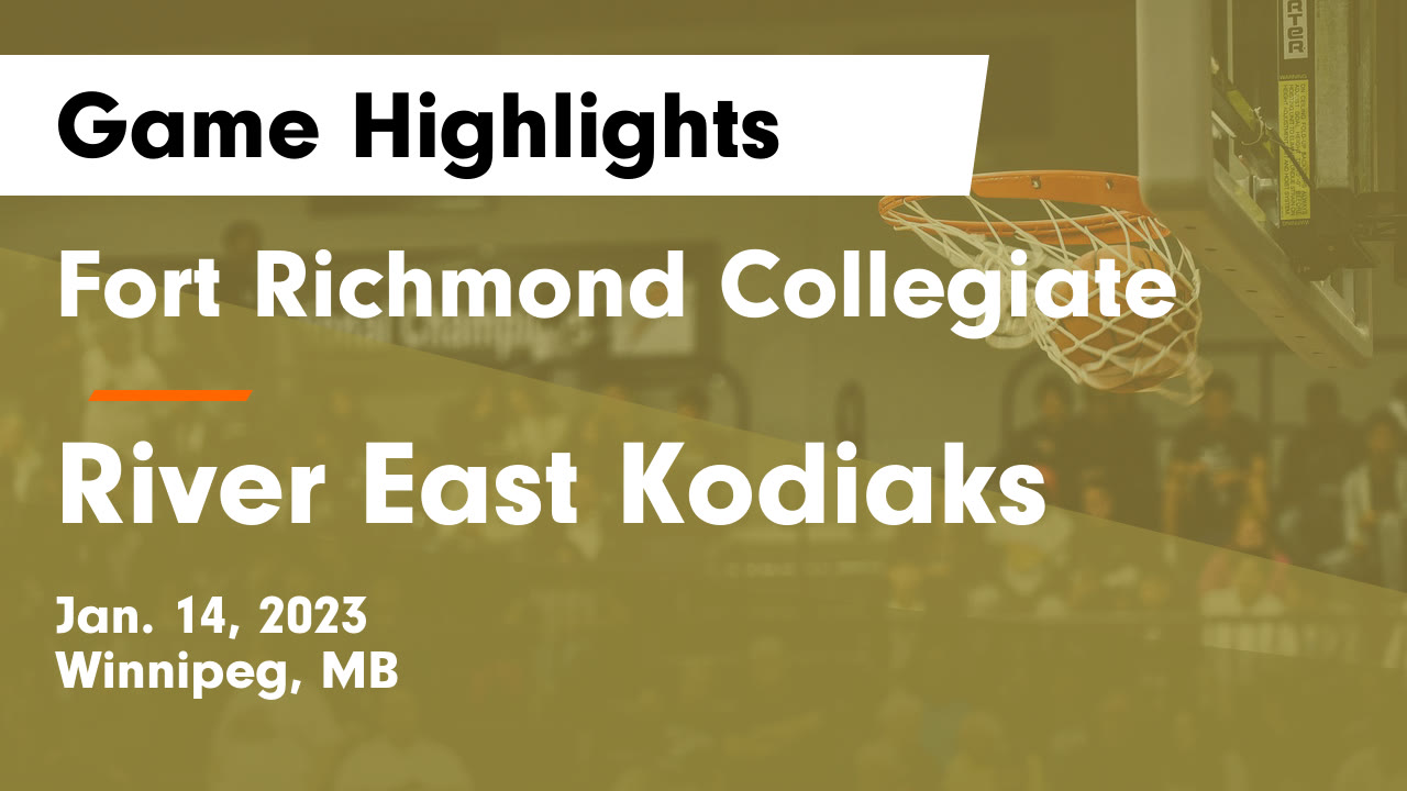 Fort Richmond Collegiate vs River East Kodiaks Game Highlights - Jan ...