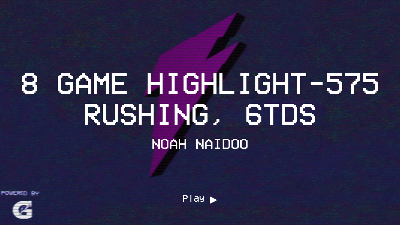 8 Game Highlight-575 Rushing, 6TDs - Noah Naidoo highlights - Hudl