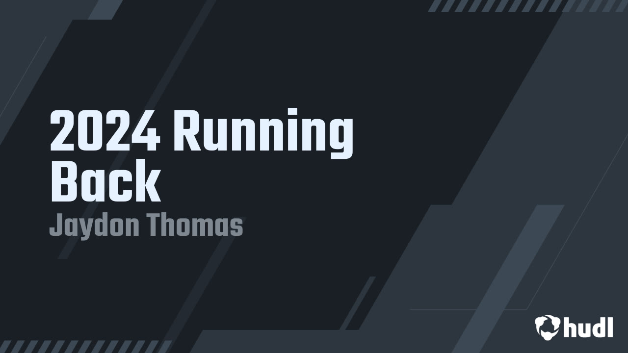 2024 Running Back - Jaydon Thomas highlights - Hudl
