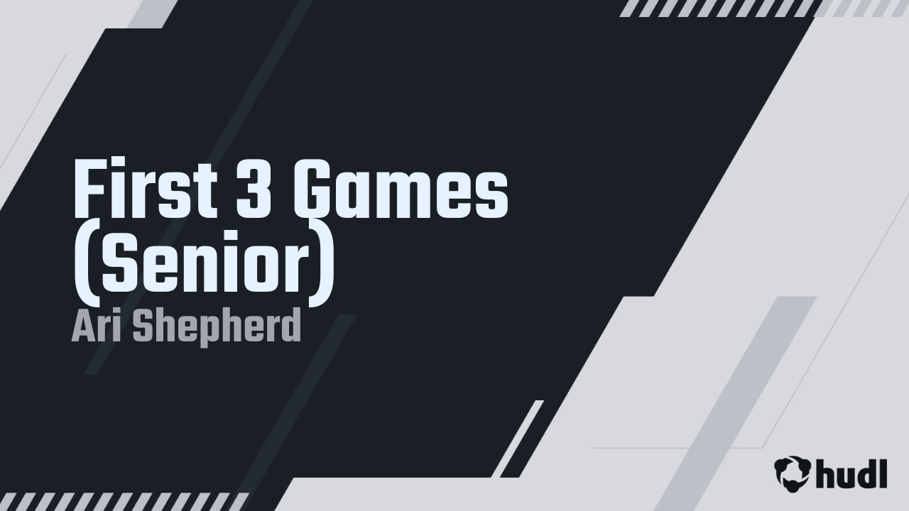 First 3 Games (Senior) - Ari Shepherd highlights - Hudl