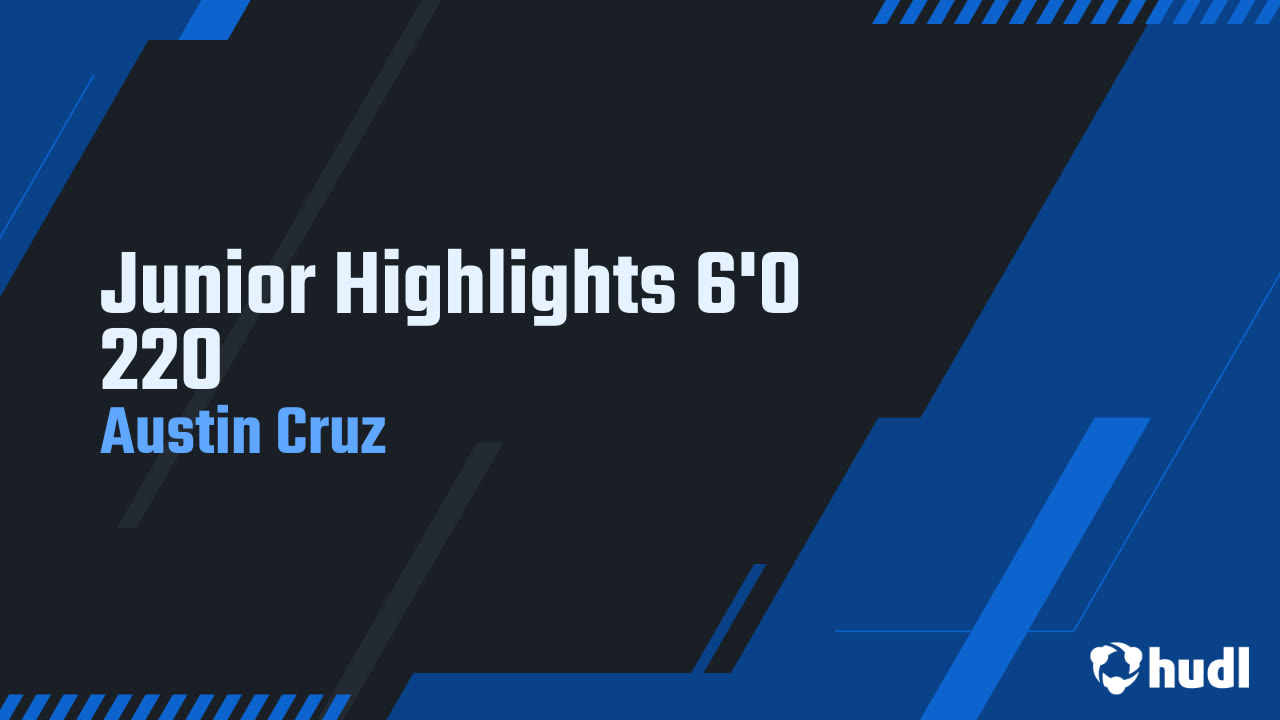 Junior Highlights 6'0 220 - Austin Cruz highlights - Hudl