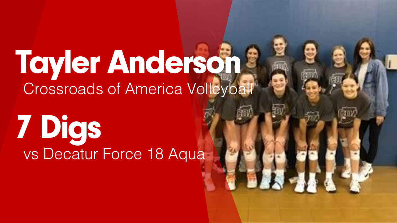 7 Digs vs Decatur Force 18 Aqua - Tayler Anderson highlights - Hudl