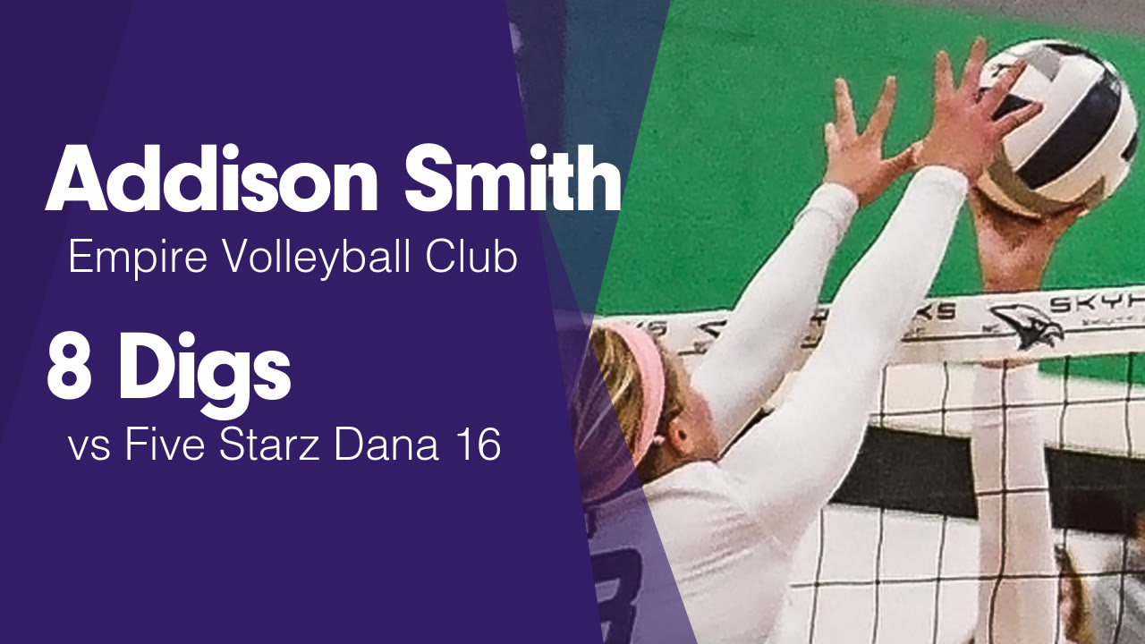 8 Digs vs Five Starz Dana 16 - Addison Smith highlights - Hudl