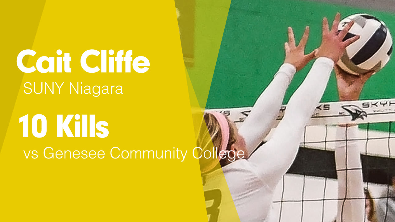 10 Kills vs Genesee Community College - Cait Cliffe highlights - Hudl