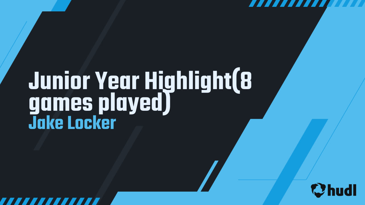 Junior Year Highlight(8 games played) - Jake Locker highlights - Hudl